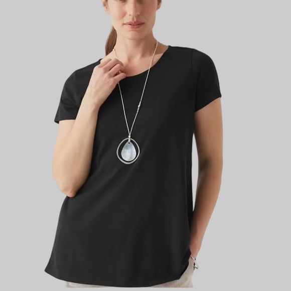 J. Jill | Tops | J Jill Black Scoop Neck Elliptical Womens T Hirt In ...